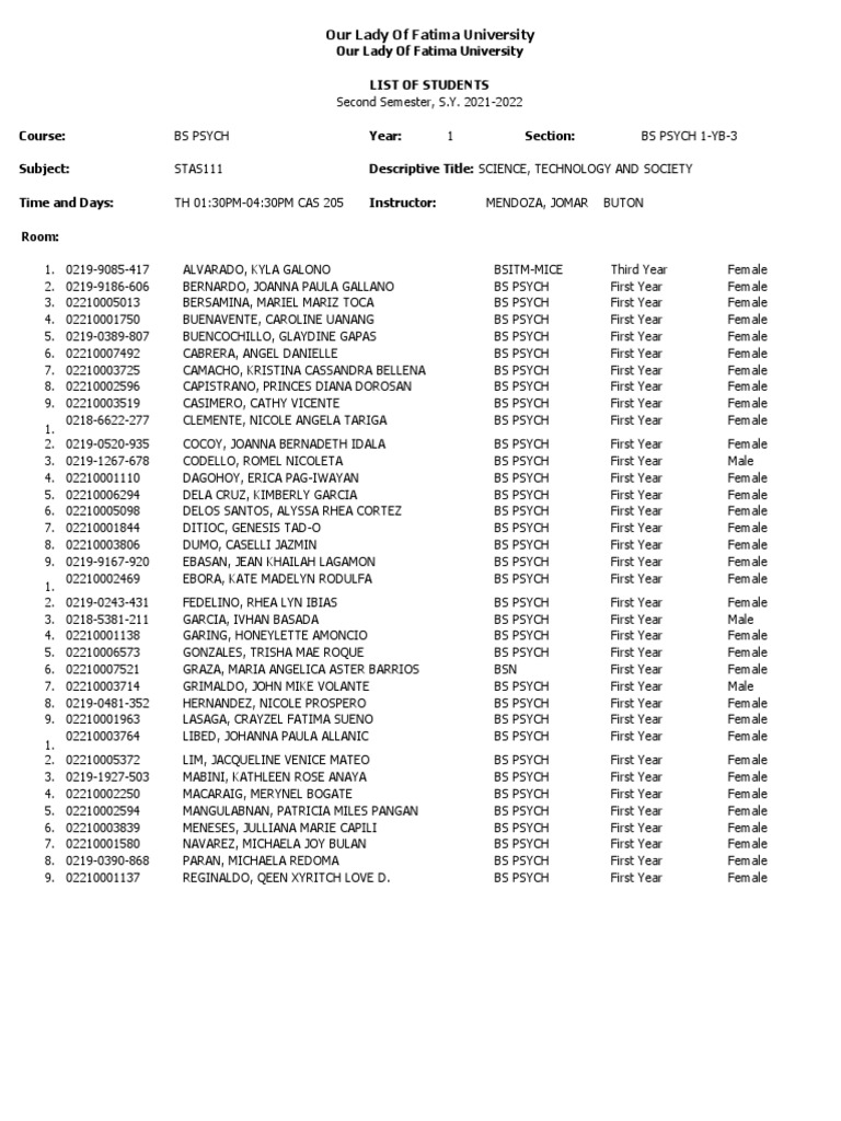 BS Psych 1 Yb3 | PDF