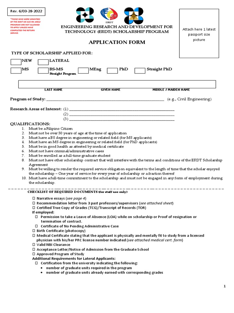 Applying for Graduate Engineering Scholarships: Document Analysis of ...