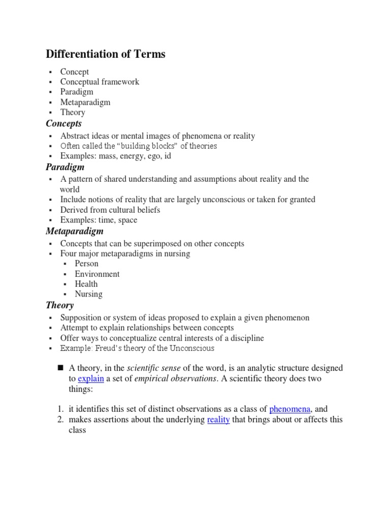 Nursing Theory Pdf Pdf Theory Concept