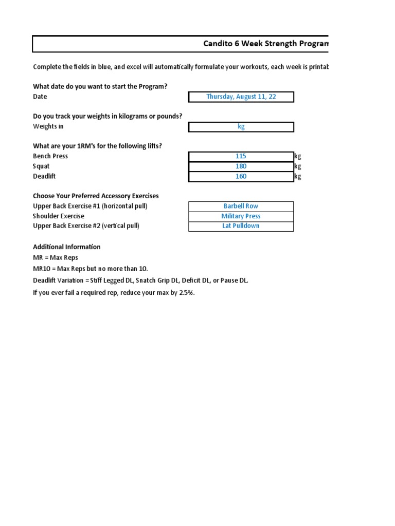 Candito 6 Week Program | PDF | Strength Training | Athletic Sports