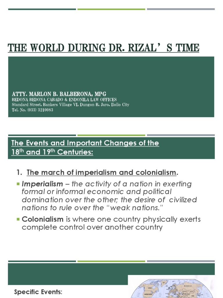 The World During Rizal's Time PDF | PDF | Colonialism | Imperialism