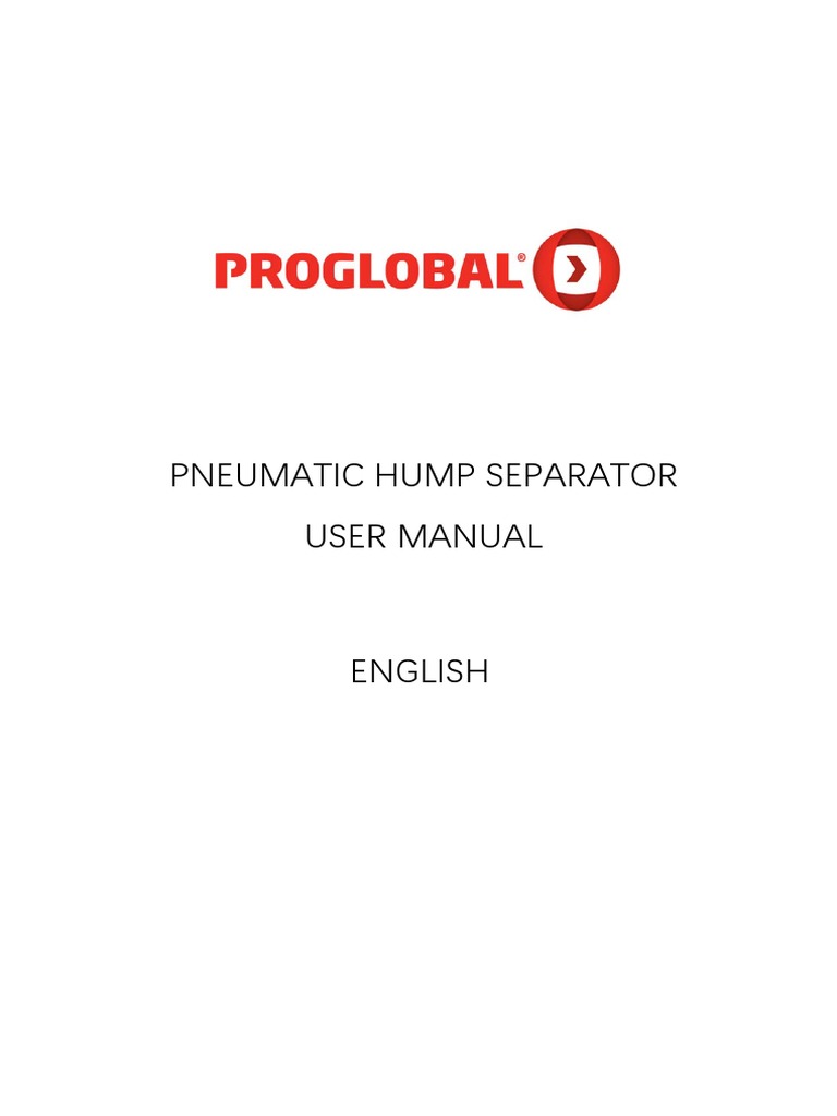 Pneumatic Hump Separator User Manual - English-Porglobal | PDF | Valve | Power Supply