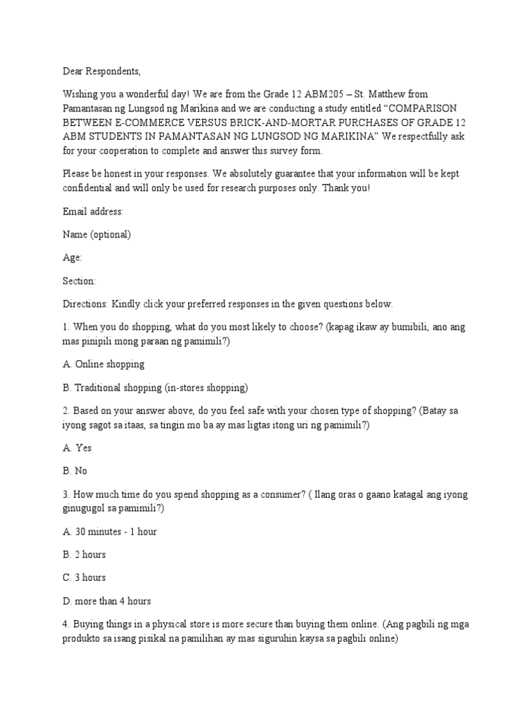 PR Questionnaire | PDF