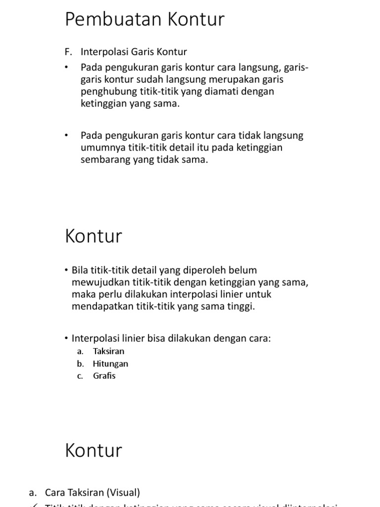KD 3.13 A. PEMBUATAN KONTUR MANUAL | PDF