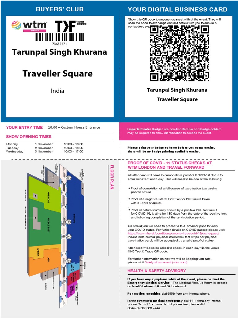 WTM Ticket EBadge | PDF | Qr Code | Health Sciences