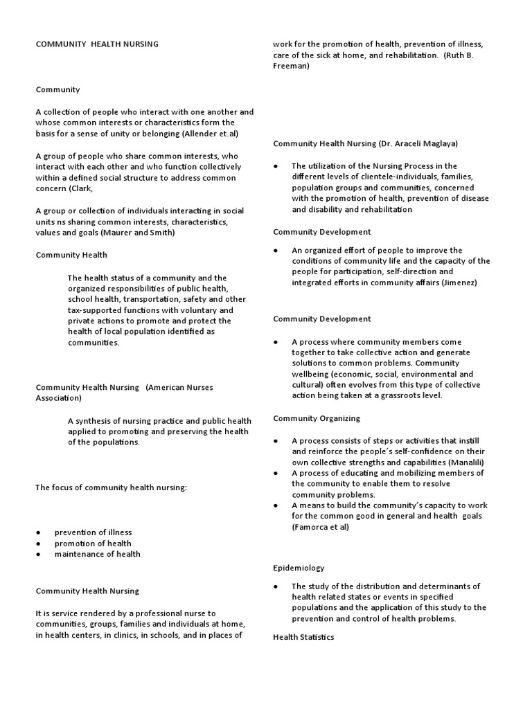 CHN Long Quiz Rev 1 | PDF | Self-Improvement | Science & Mathematics