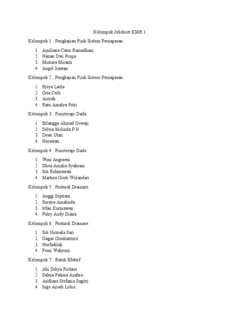 Kelompok Jobsheet KMB 1 | PDF