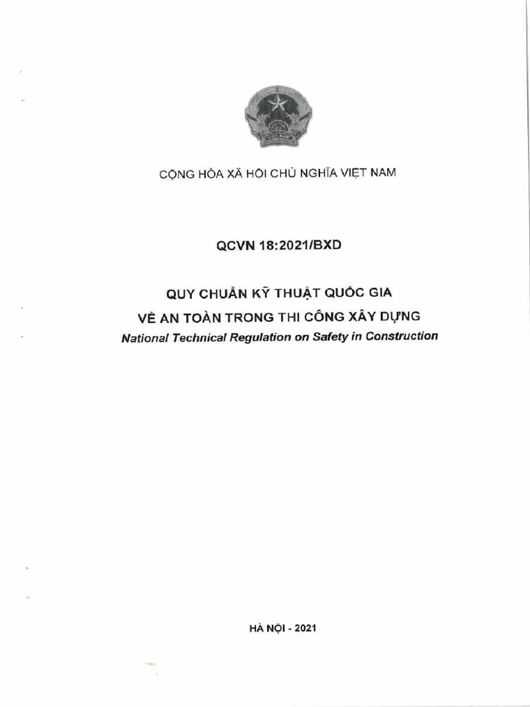 Quy Chuan Viet Nam QCVN 18 2021 BXD | PDF