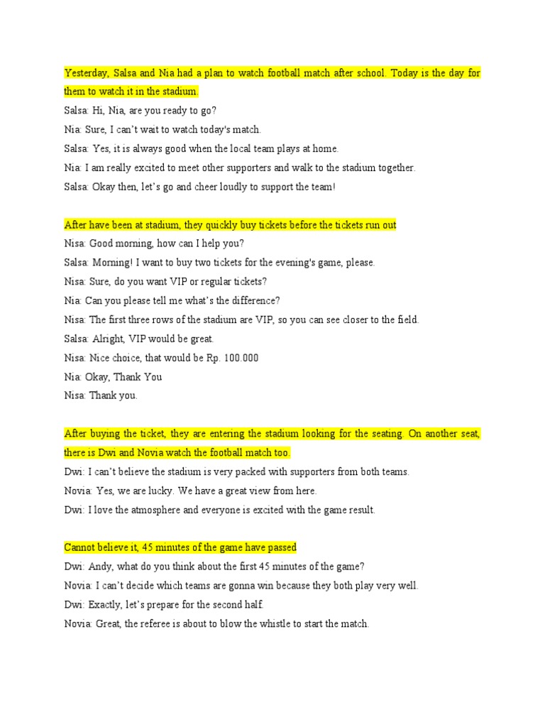 Dialogue About Sport 2 | PDF