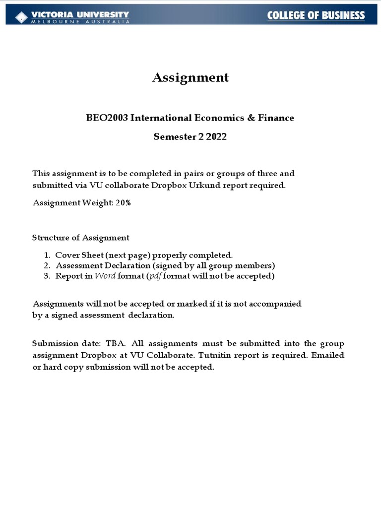 BEO2003 Group Assignment Sem 2 2022 Sunway KL | PDF | Exchange Rate ...