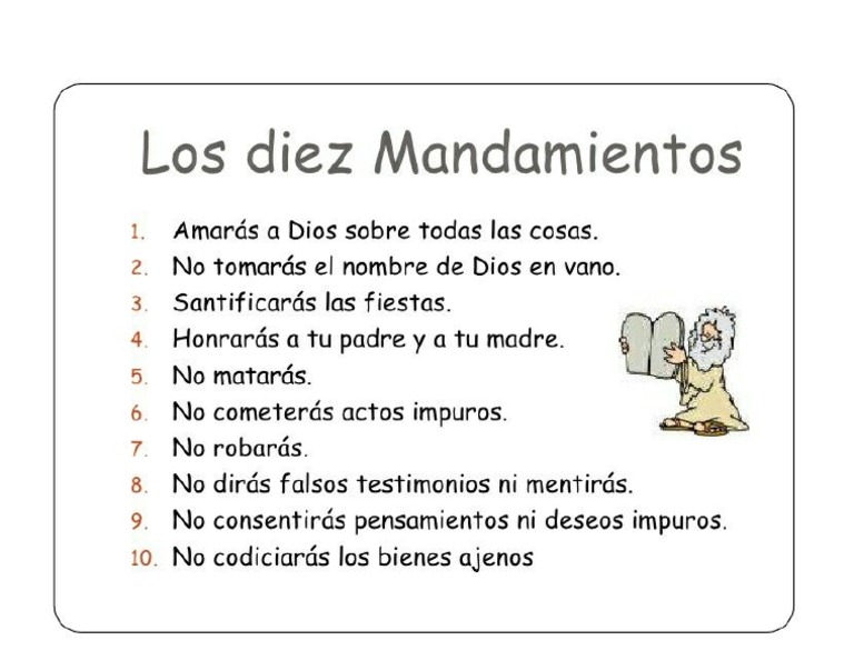 Los 10 Mandamientos | PDF