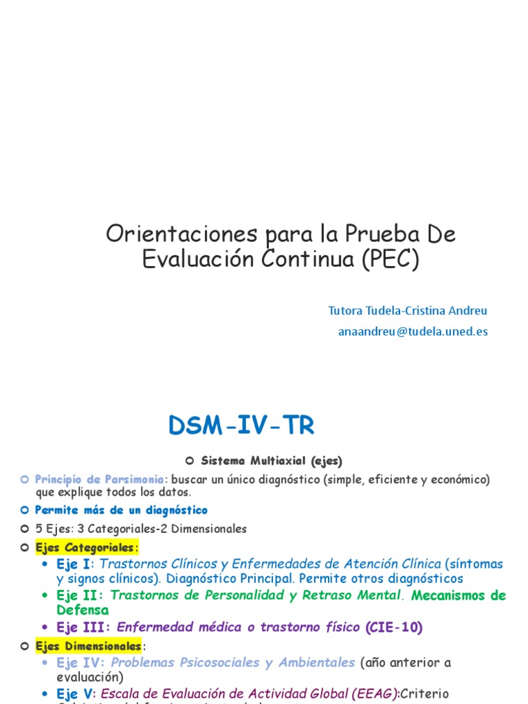 Orientaciones para La Prueba de Evaluación Continua (PEC) : Tutora Tudela-Cristina Andreu ...