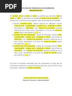 Modelo Certificado de Acciones | PDF