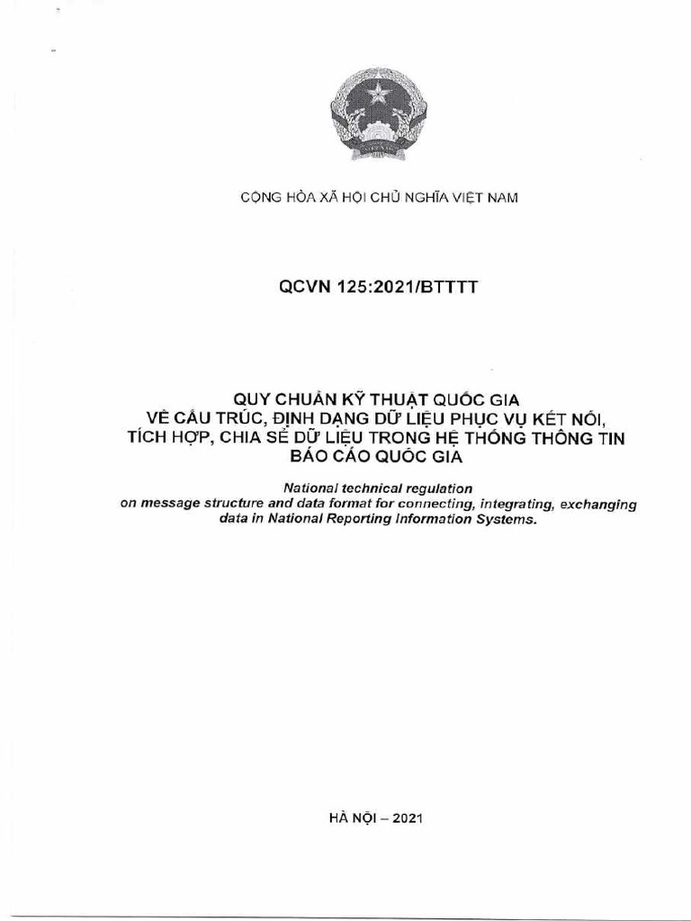 Quy Chuan Viet Nam QCVN 125 2021 BTTTT Bo Thong Tin Va Truyen Thong | PDF