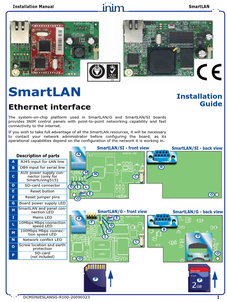 Configuring and Programming the SmartLAN Ethernet Interface: An Installation and Setup Guide ...