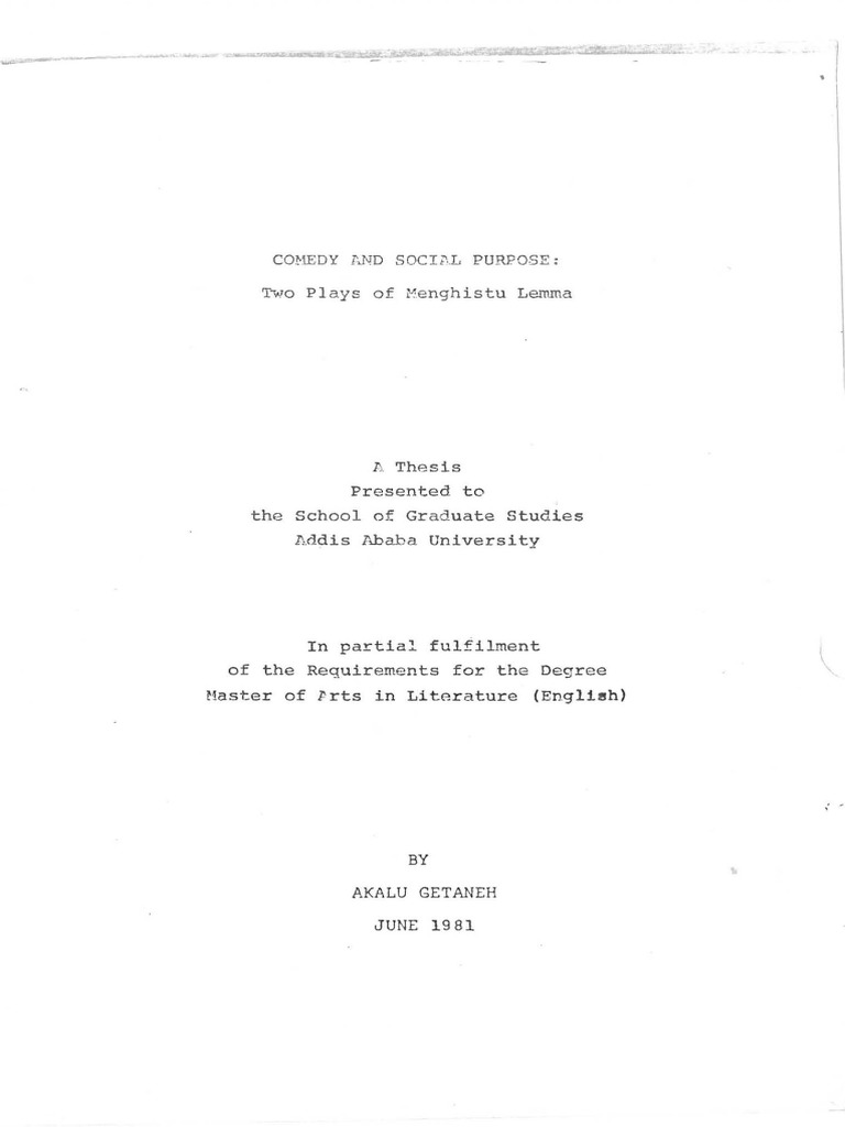 Akalu Getaneh | PDF | Social Science