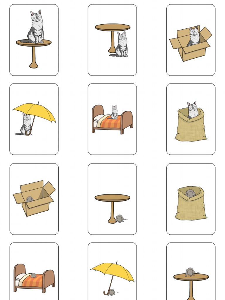 T S 2722 in On and Under Preposition Cards | PDF