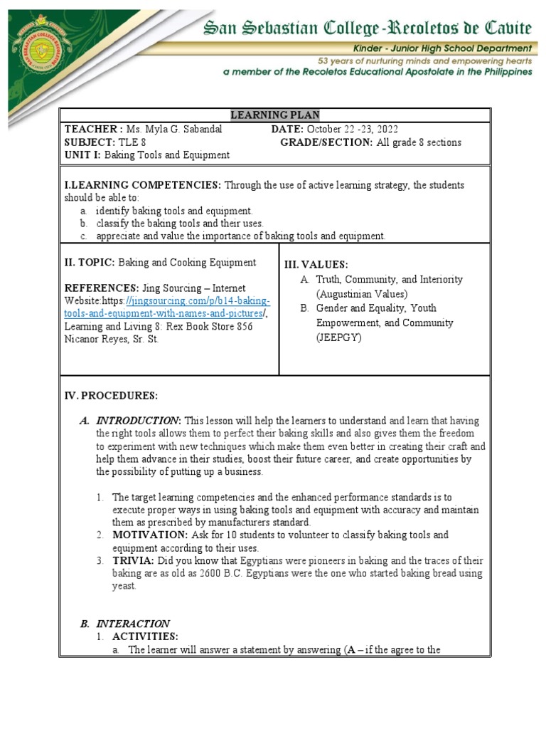 WEEK 2 - TLE 8 Bread and Pastry Production | Download Free PDF | Baking ...