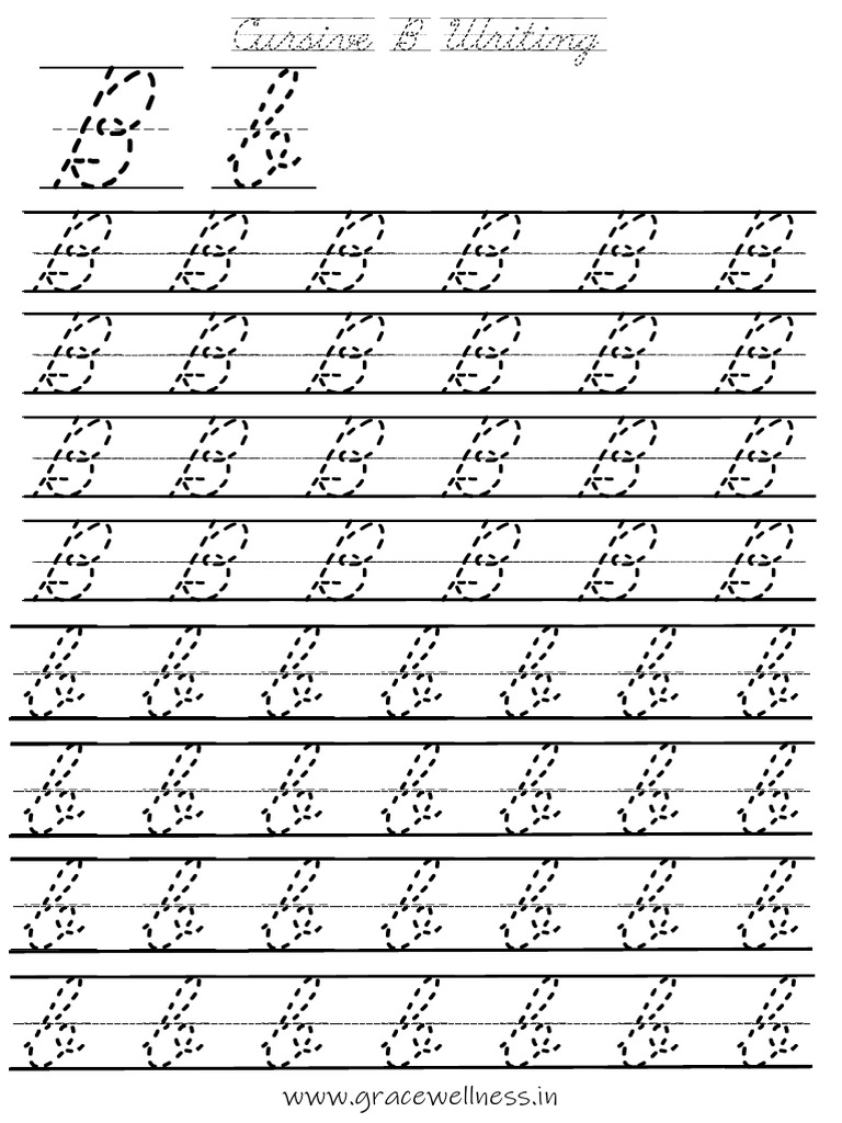 Cursive B Writing Guide | PDF