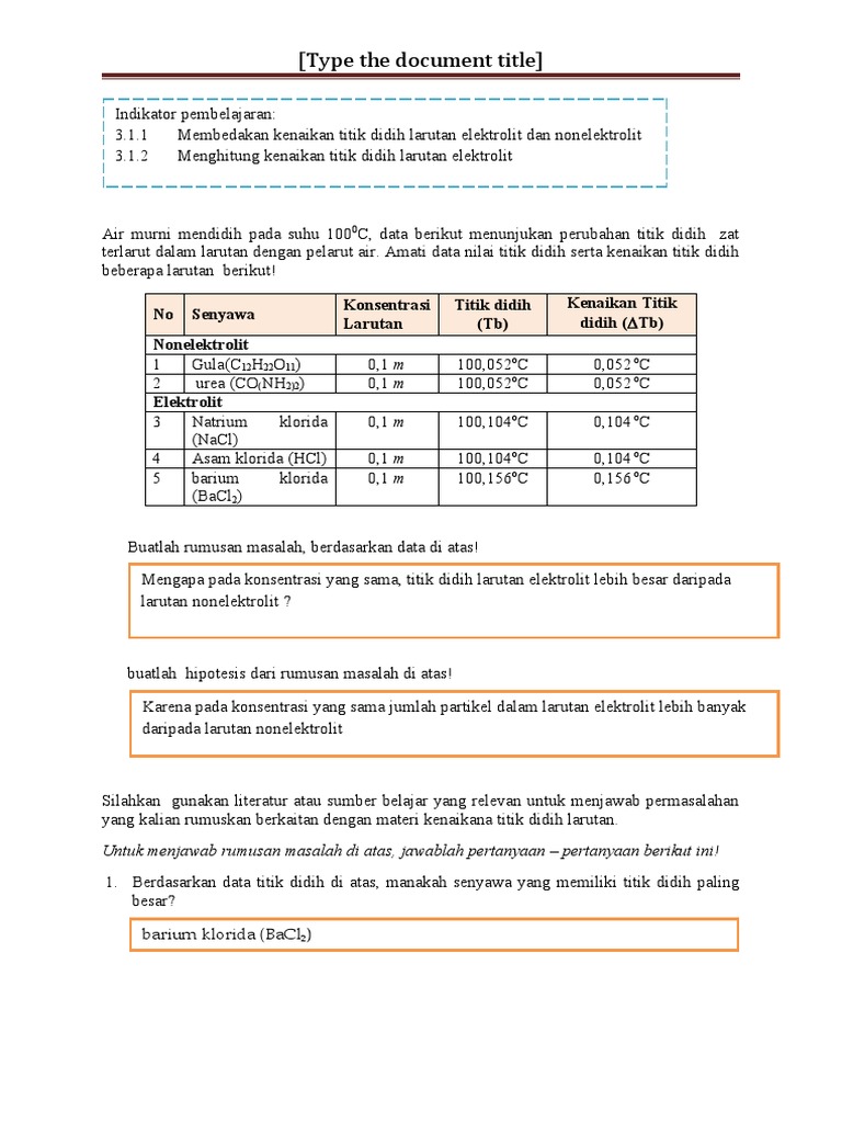 Kunci Jawabn Titik Didih | PDF