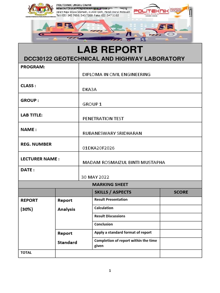 F2026 Rubaneswary (Penetration Report) | PDF | Laboratories | Temperature