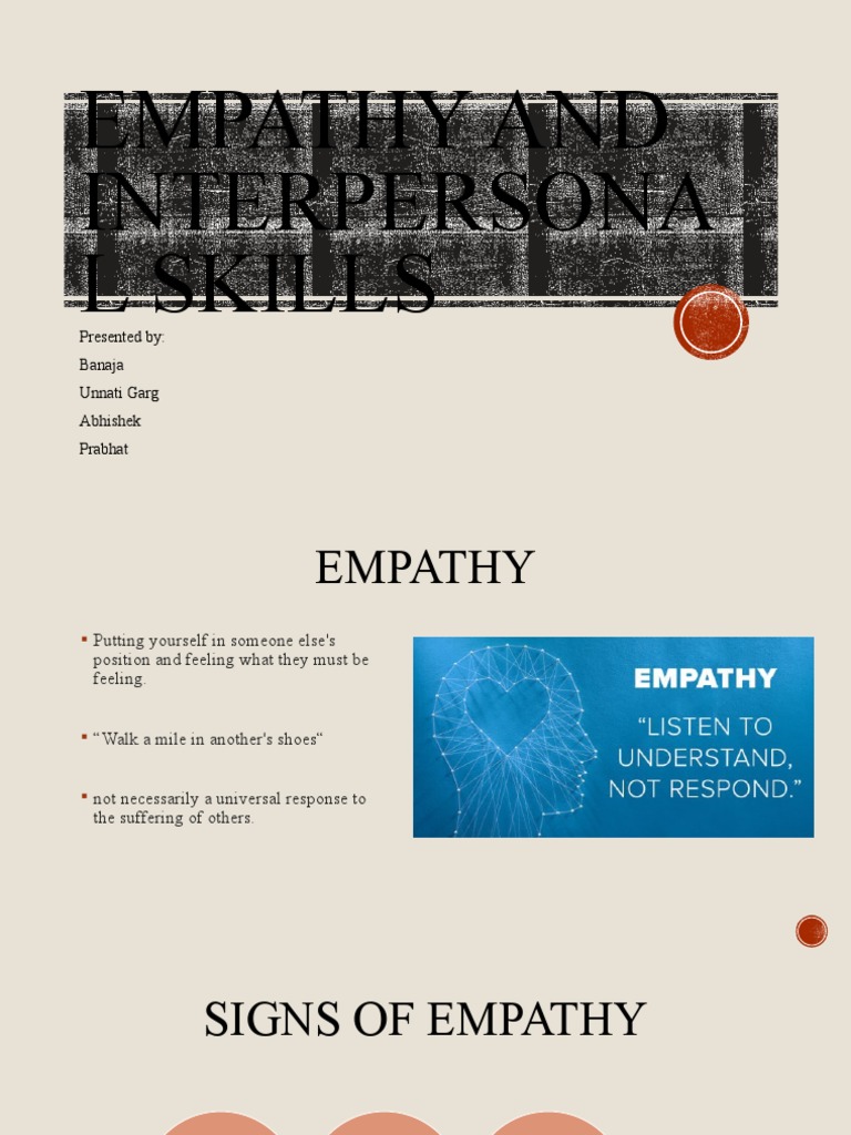Empathy And Interpersonal Skills Pdf
