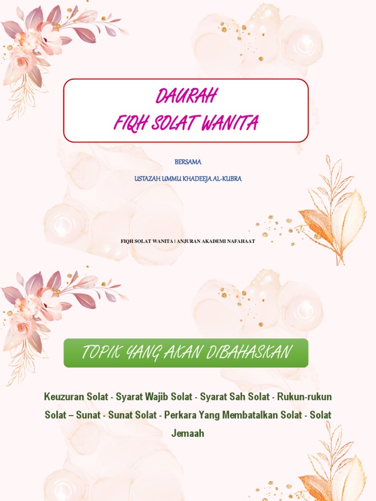 Slide Fiqh Solat | PDF