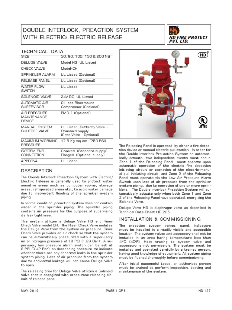 hd127 Double Interlock Elec Elec Release - 2 | PDF | Valve | Fire ...