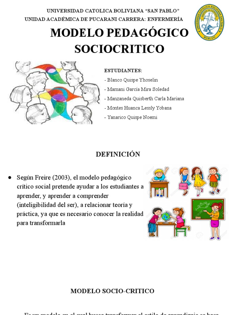 Modelo Pedagógico Sociocrítico en Educación | PDF | Conocimiento ...