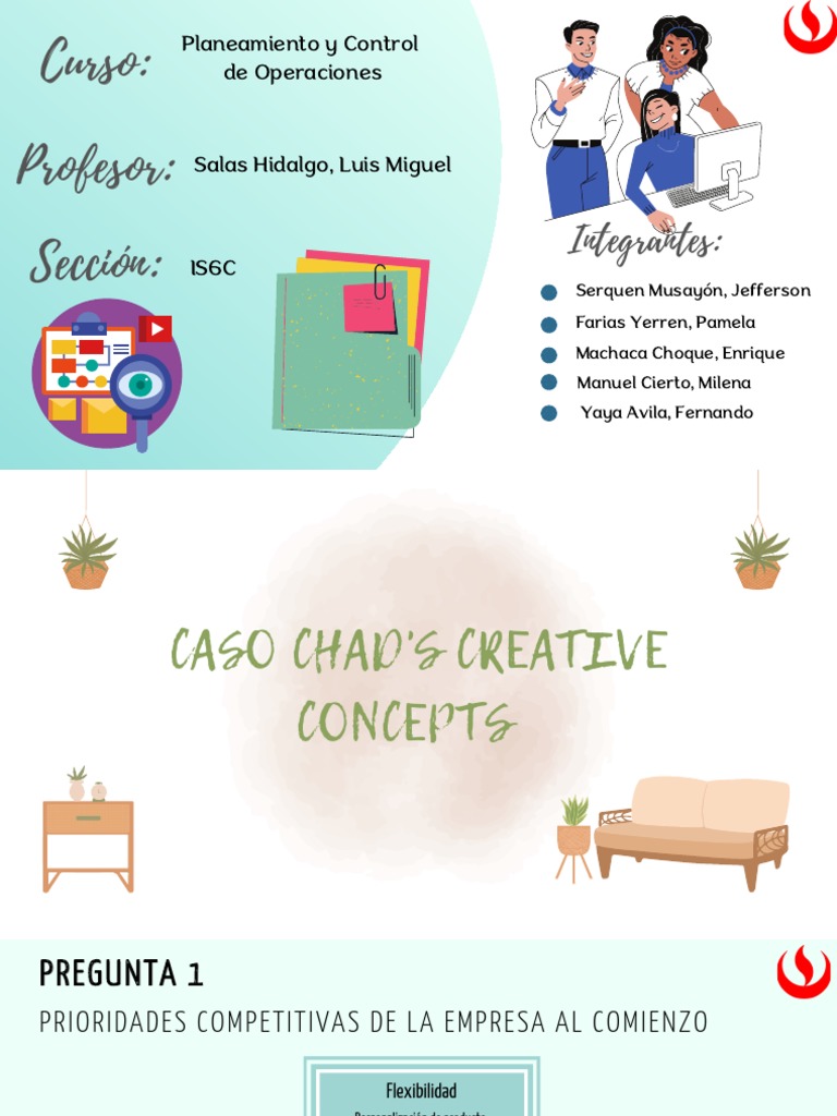 Caso Chad's Creative Concepts - Grupo 7 | PDF | Procesos de negocio | Economias