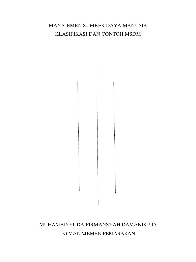 Klasifikasi Dan Contoh MSDM - Yuda Firmansyah - 15 | PDF