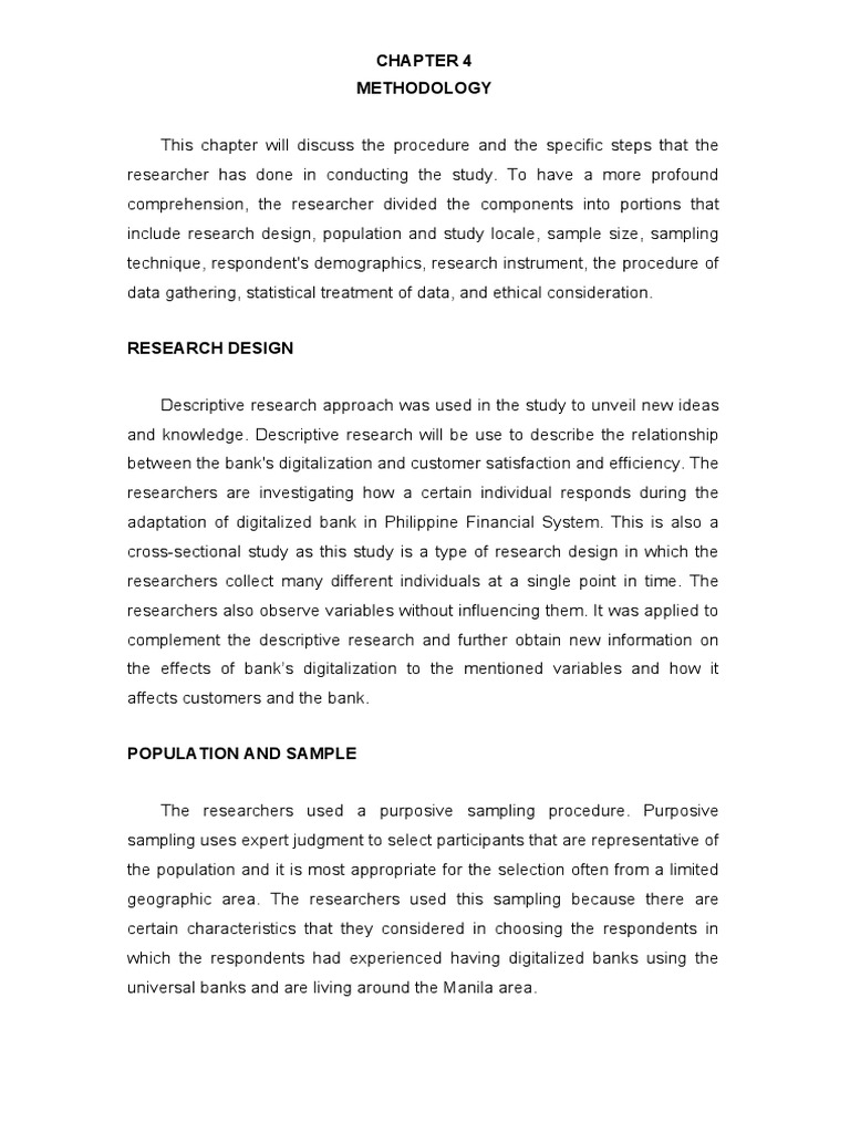 Methodology for Banking Digitalization Study | PDF | Sampling ...