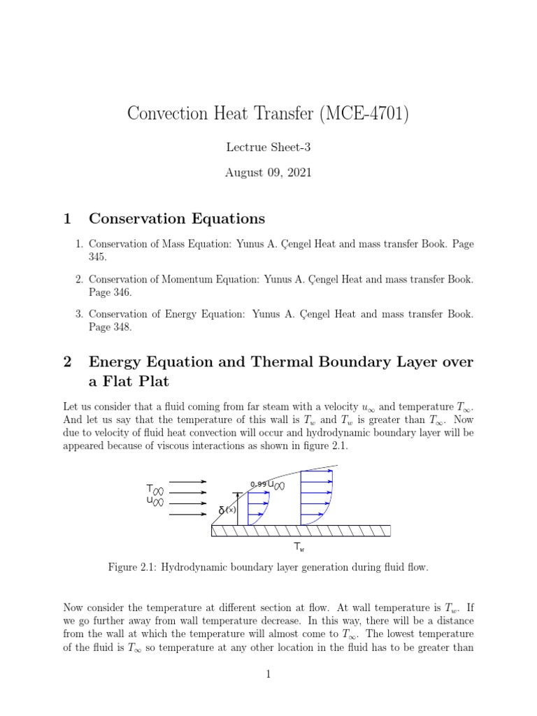 Convection Heat Transfer Basics | PDF | Boundary Layer | Heat Transfer
