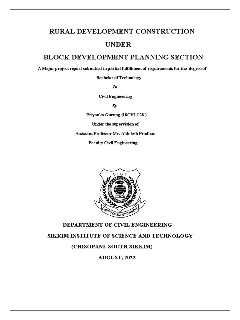 Rural Development Construction. | PDF | Concrete | Road