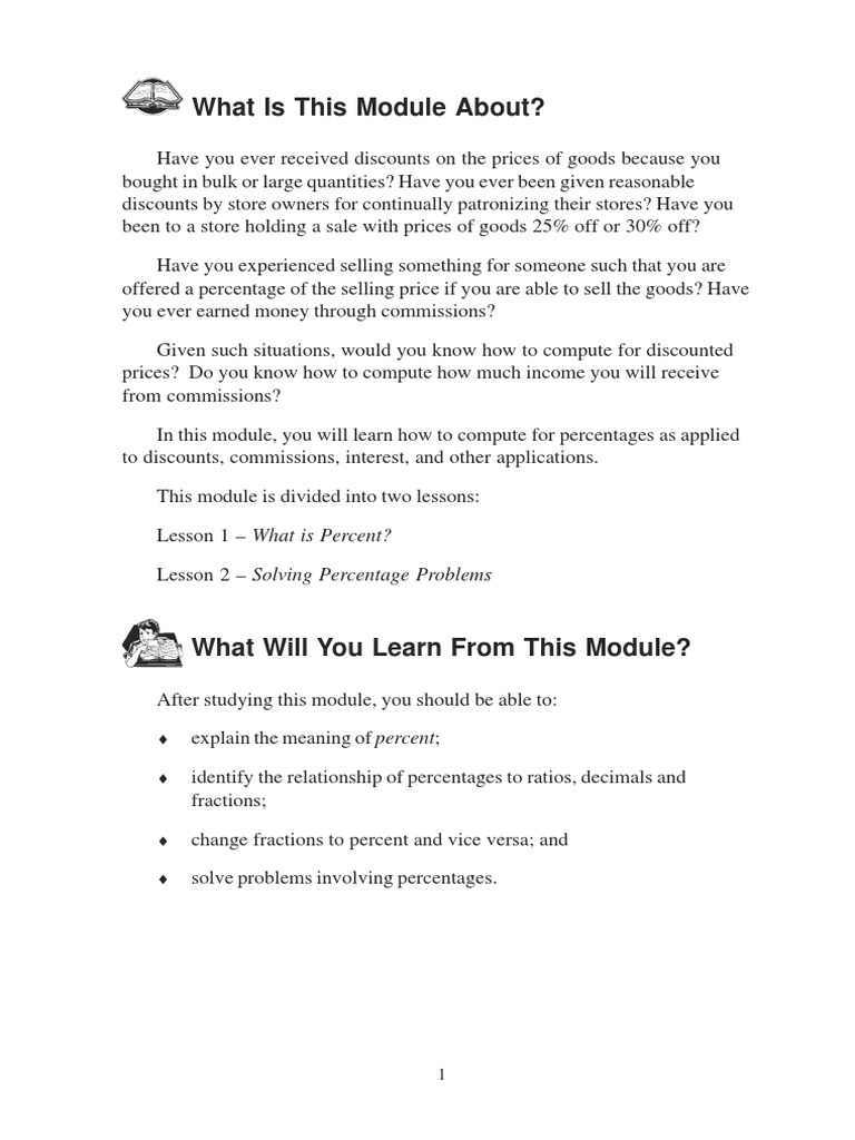 Percent And Percentages Pdf Percentage Mathematics