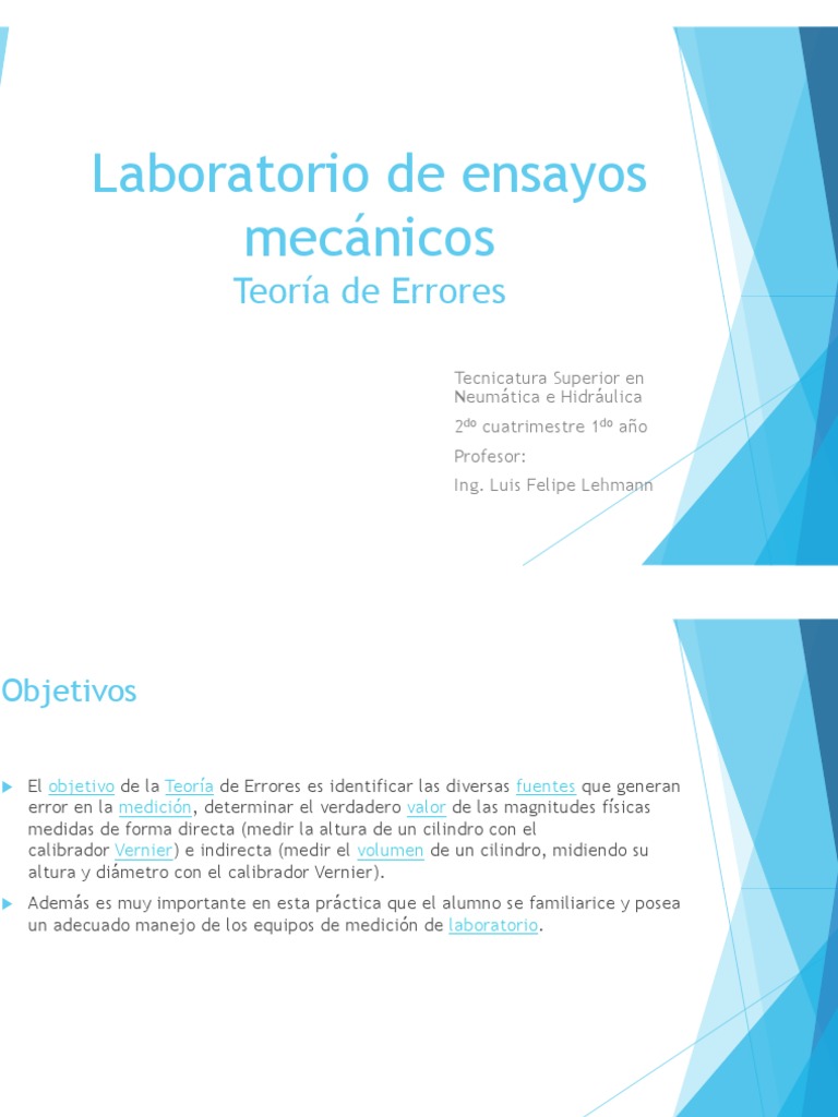 Teoria de Errores | PDF | Medición | Exactitud y precisión