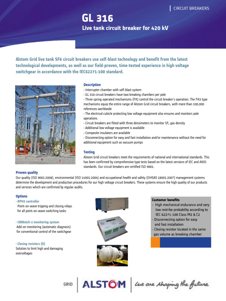 Live Tank Circuit Breaker For 420 KV: Description | PDF | Equipment ...