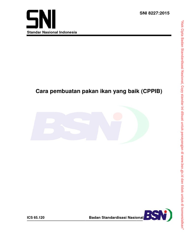 Sni 8227-2015 Cppib | PDF