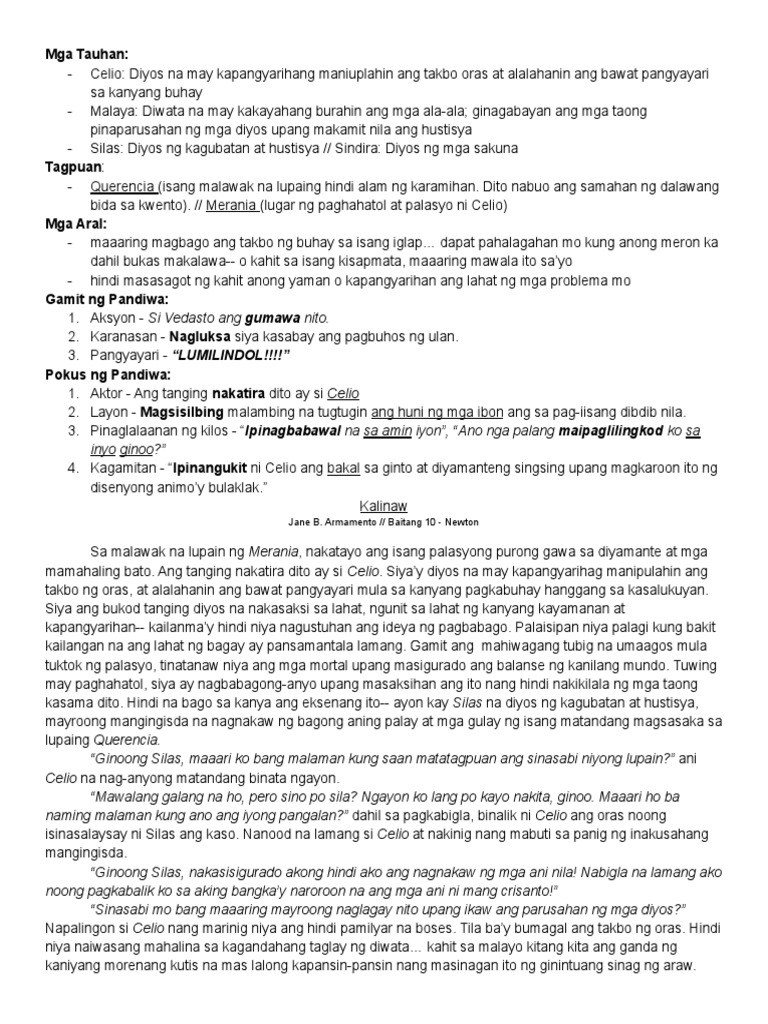 Q1 - Output #2 - Sariling Akdang Mito | PDF