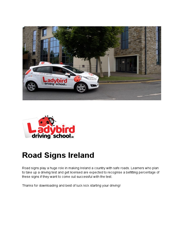 Road-Signs-Ireland-LadybirdDrivingSchoolie 220915 092133 | PDF ...