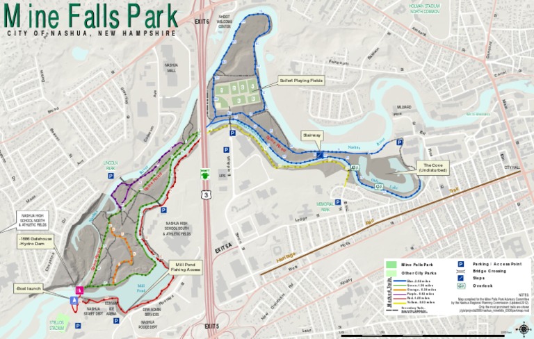 Mine Falls Park Trail Map Overview | PDF | New Hampshire | Tourist ...