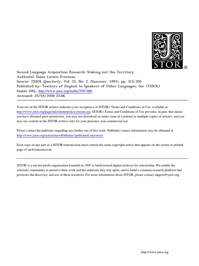 Second Language Acquisition Research | PDF | Second Language ... Second Language Acquisition Research | PDF | Second Language ...