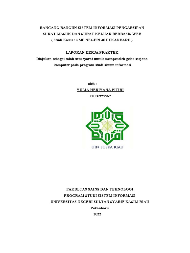 Rancang Bangun Sistem Informasi Pengarsipan Surat Masuk Dan Surat Keluar Berbasis We1 | PDF