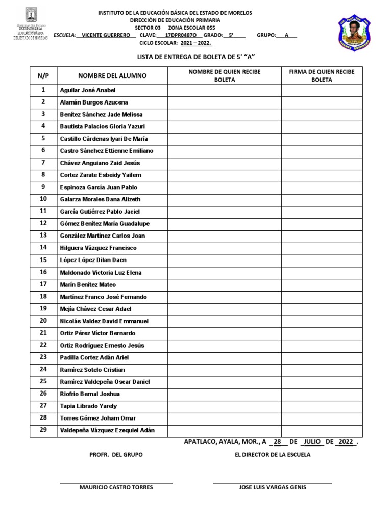 Lista de Recibido 21-22 | PDF