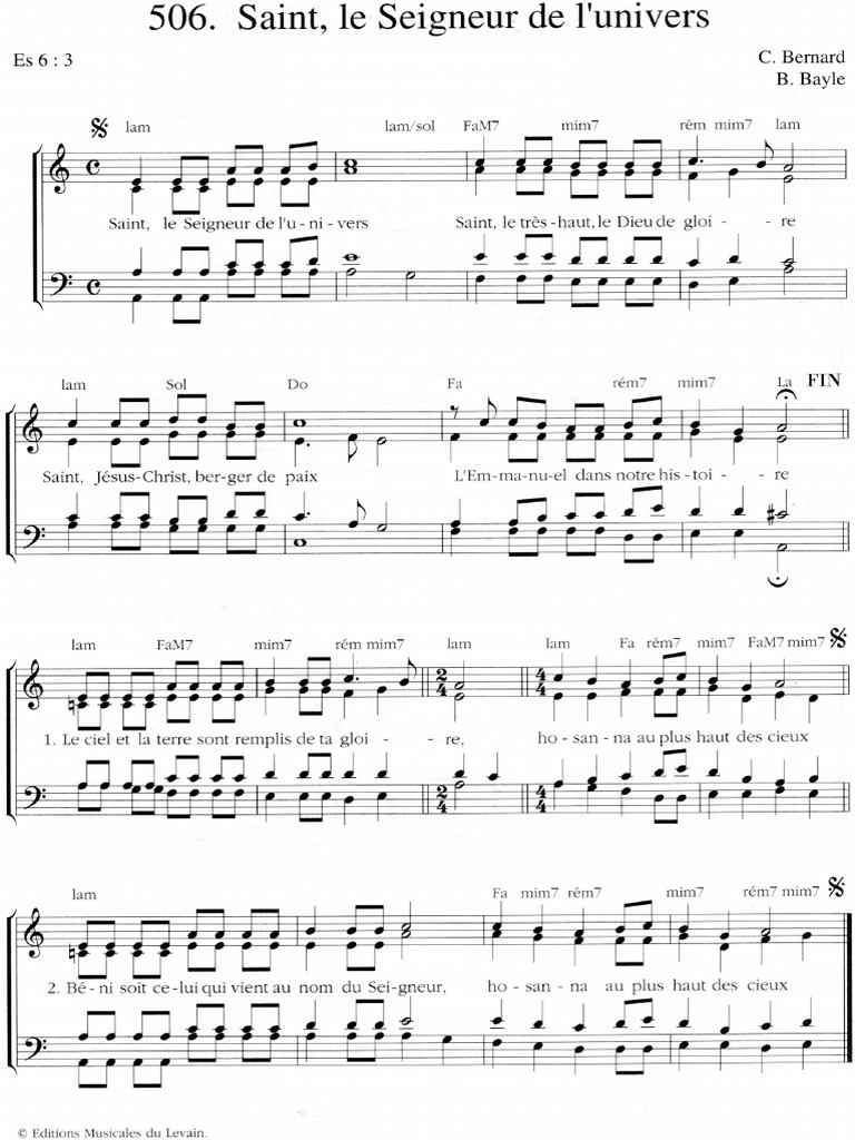 Dps506 Saint Le Seigneur de L Univers-Partition | PDF