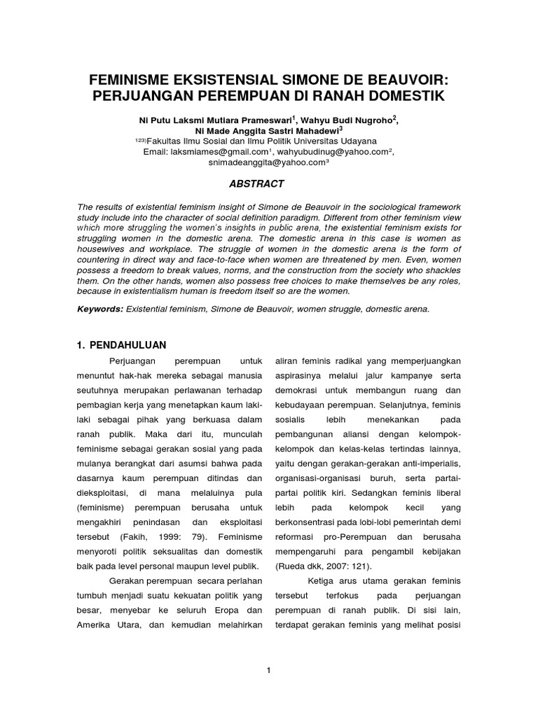 Feminisme Eksistensialis | PDF