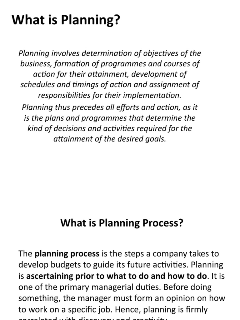 Planning for Success: An Overview of the Planning Process, Types of ...