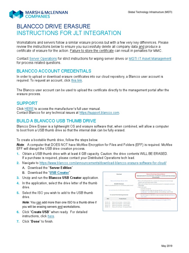 Blancco Erasure Instructions - JLT | PDF | Booting | Usb Flash Drive