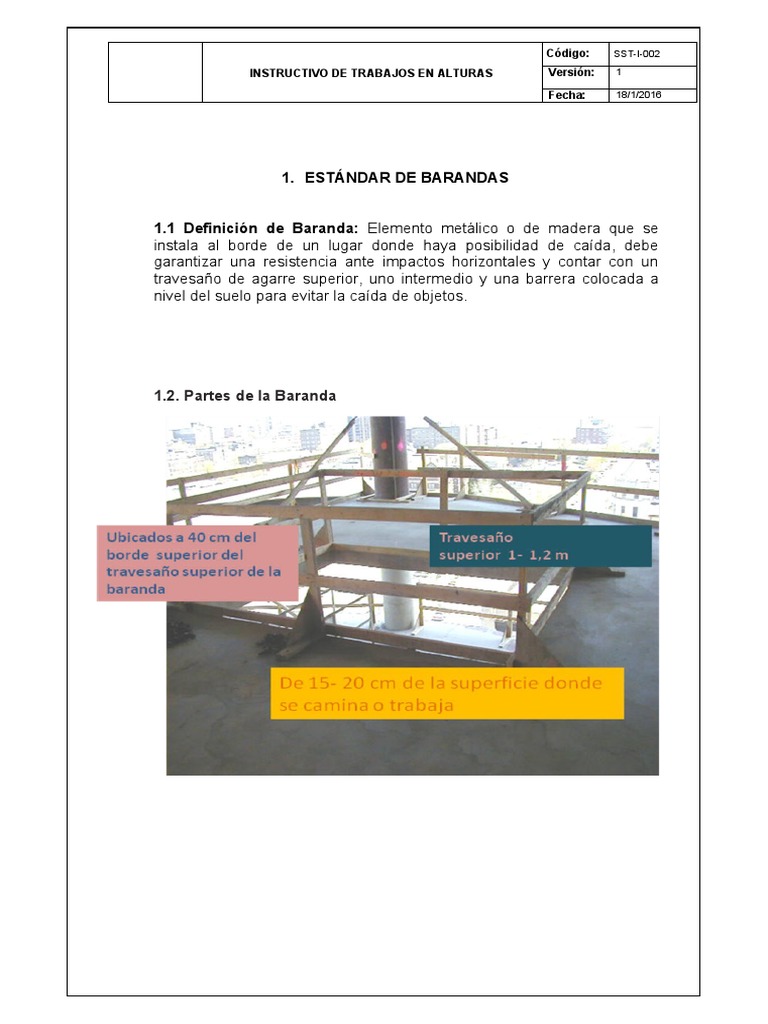 Instructivo de Trabajos en Alturas | PDF | Andamio