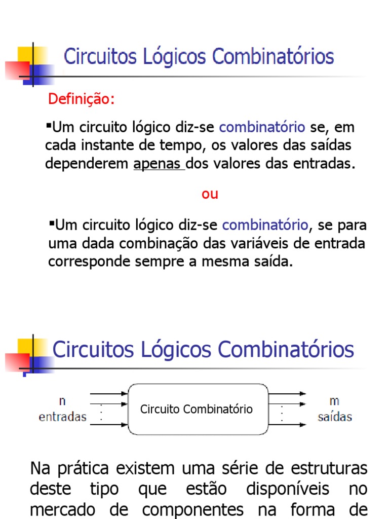 1.projeto de Circuitos Combinatórios | PDF | Rede elétrica | Informática